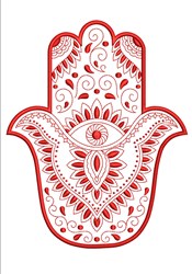 Hamsa Hand Embroidery Design | EmbroideryDesigns.com