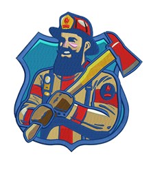 Fireman Embroidery Design | EmbroideryDesigns.com