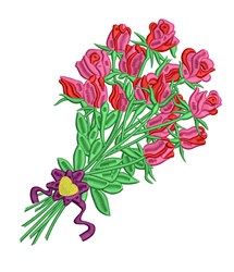 Rose Bouquet Embroidery Design | EmbroideryDesigns.com