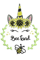 Bee Kind Embroidery Design | EmbroideryDesigns.com