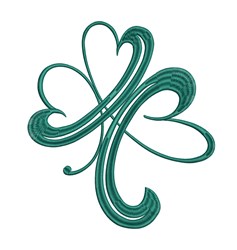 Swirl Shamrock Embroidery Design | EmbroideryDesigns.com