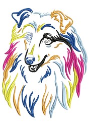 Collie Head Embroidery Design | EmbroideryDesigns.com