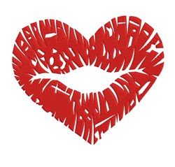 Kiss Heart Embroidery Design | EmbroideryDesigns.com