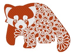 Red Panda Mandala Embroidery Design | EmbroideryDesigns.com