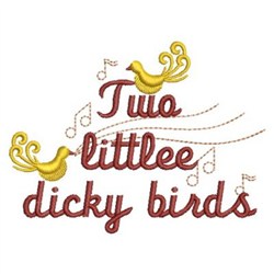 Two Littlee Dicky Birds Embroidery Design | EmbroideryDesigns.com