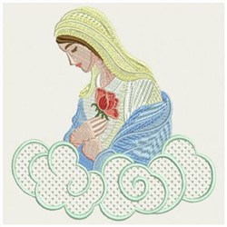 Virgin Mary Embroidery Design | EmbroideryDesigns.com