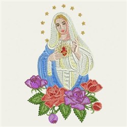 Virgin Mary Embroidery Design | EmbroideryDesigns.com