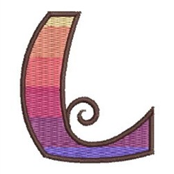 Gradient L Embroidery Design | EmbroideryDesigns.com