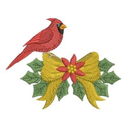 Christmas Cardinal Embroidery Design | EmbroideryDesigns.com