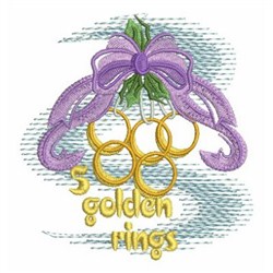 Golden Rings Embroidery Design | EmbroideryDesigns.com