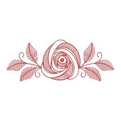 Redwork Rose Embroidery Design | EmbroideryDesigns.com