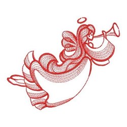 Trumpet Angel Embroidery Design | EmbroideryDesigns.com