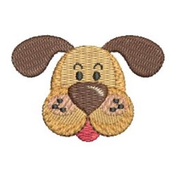 Cute Dog Face Embroidery Design | EmbroideryDesigns.com