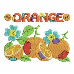 Patchwork Oranges Embroidery Design | EmbroideryDesigns.com
