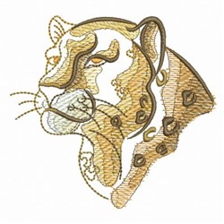 Rippled African Leopard Embroidery Design | EmbroideryDesigns.com