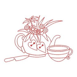 Redwork Kitchen Embroidery Design | EmbroideryDesigns.com
