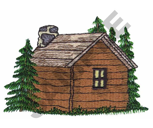 Log Cabin Embroidery Design
