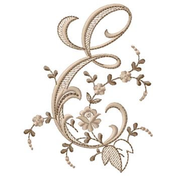 Embroidery Sewing & Fiber Machine Embroidery Design Capital Letter E ...