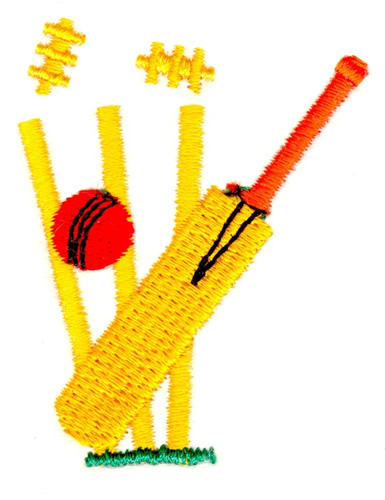 Embroidery Craft Supplies & Tools Cricket Bat Machine Embroidery Design ...