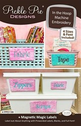 Magnetic Magic Labels Pattern | EmbroideryDesigns.com